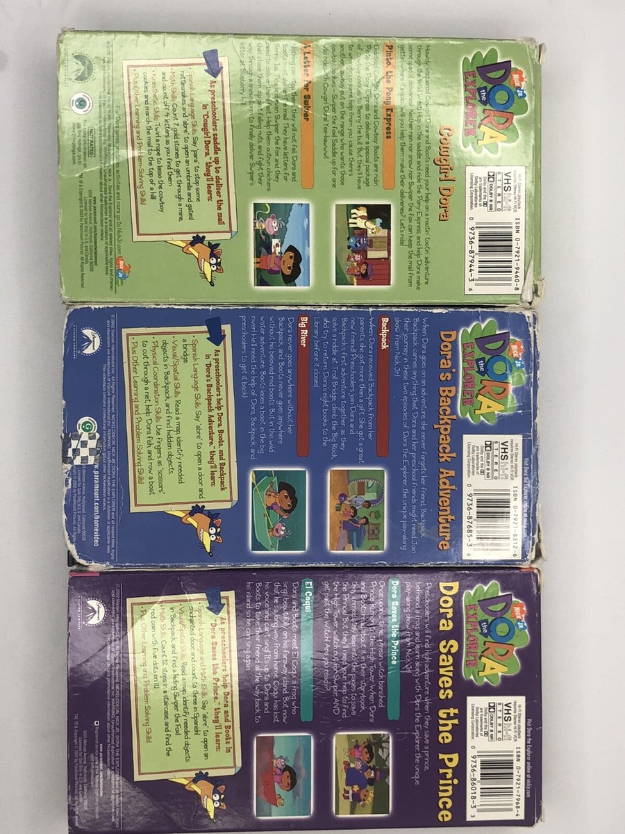 Nickelodeon Nick Jr Dora The Explorer Vhs Lot X 10 Kids 3 X LOT Dora