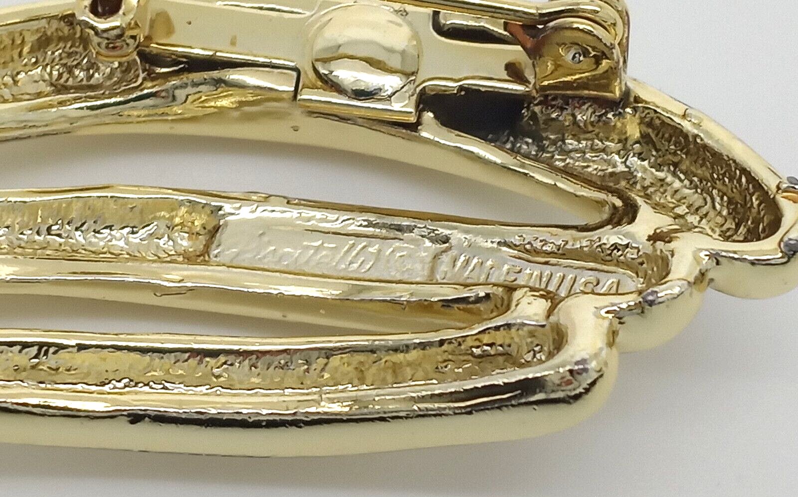 Piscitelli Brooch Pin MCM Modernist Waves Gold Tone Metal Retro Vintage ...