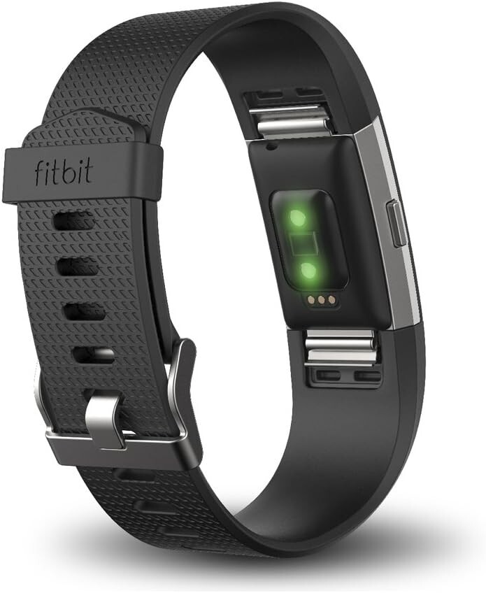 Fitbit Charge 2 Heart Rate Fitness Wristband Activity Tracker Black ...