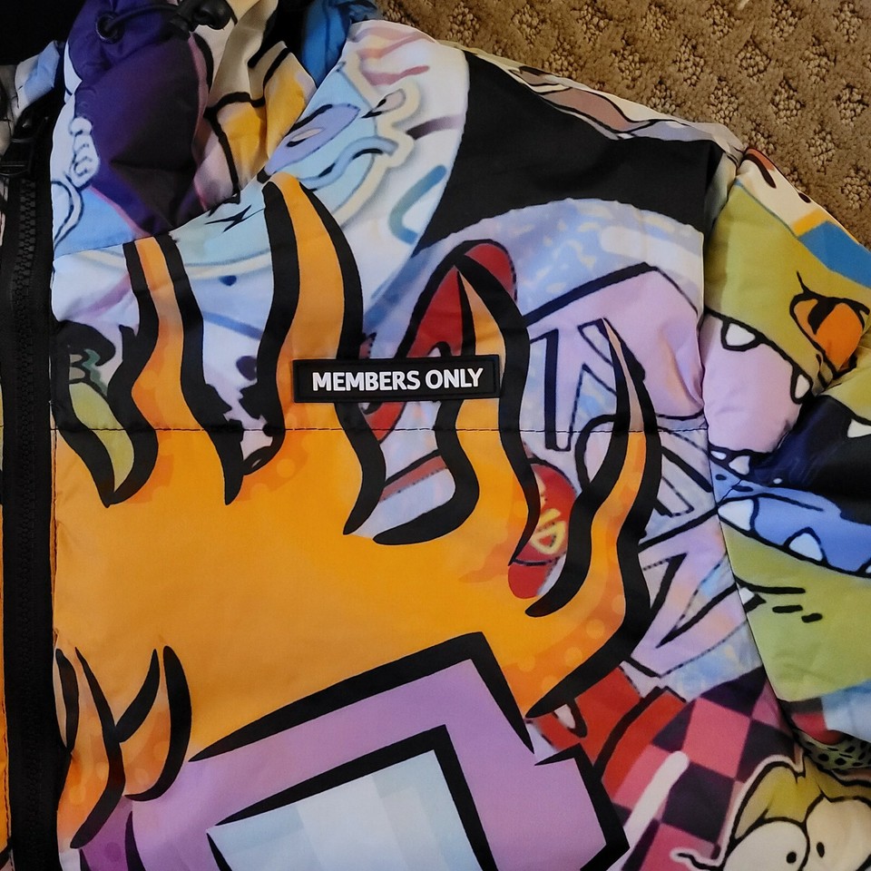 Members Only x Nickelodeon Puffer Jacket L Rugrats SpongeBob Ren n ...