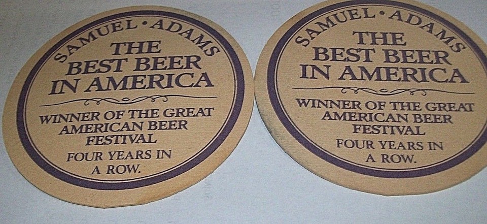 2 Samuel Adams Coasters | eBay
