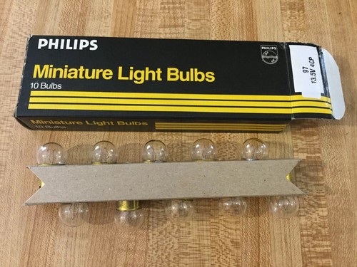 VINTAGE INSTRUMENT GAUGE DASH LIGHT #97 ge BULBS X10 FOR OE SOCKET ROD ...