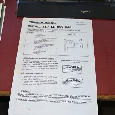 UFLEX X52 Tilt Helm Installation Instructions | eBay