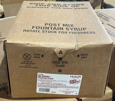 Dr Pepper 5 gal BIB Bag in Box Soda Fountain Syrup Concentrate FRESH ...