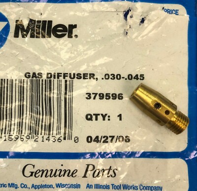 Miller Electric Genuine 379-596 Gas Distributor $18 Rare Gun Diffuser ...