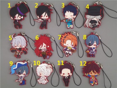 Kuroshitsuji Black Butler Anime Rubber Strap Keychain Keyring Ciel ...