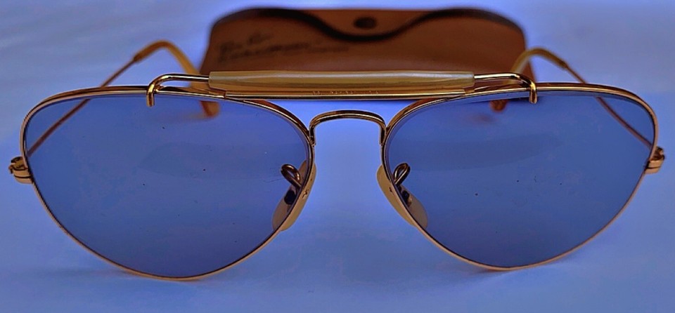 Rayban B&L Aviator Vintage 1970s Bausch & Lomb Ray-Ban Sunglasses ...