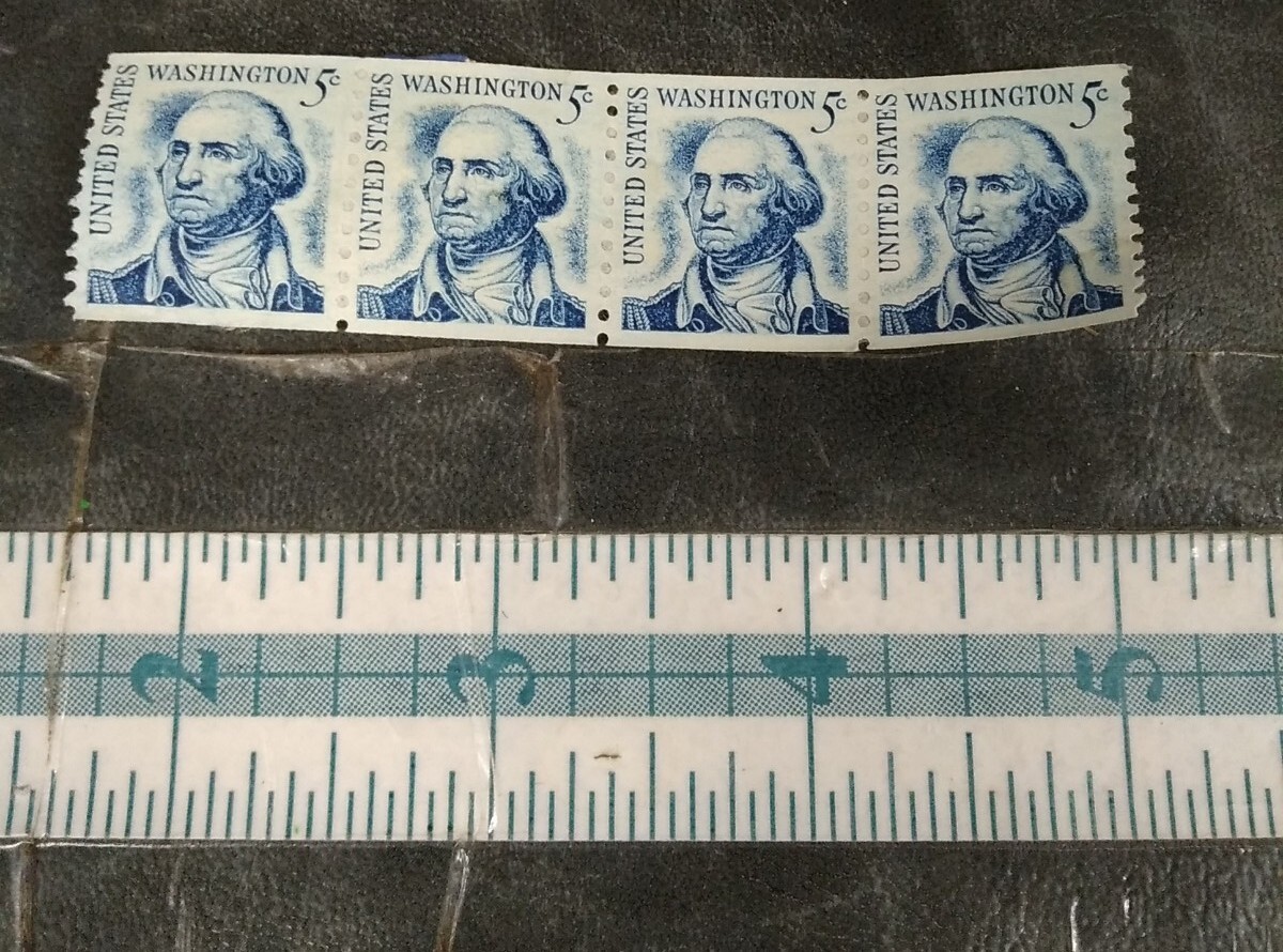 4 George Washington 5 Cent Blue United States Postage Stamp | eBay