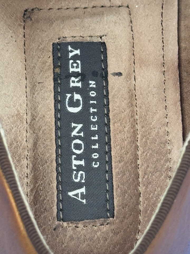 Aston Grey Collection Cognac Leather Oxford Dress Shoes Men’s Size 10 | eBay