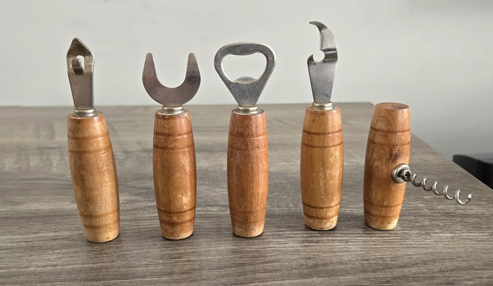 Vintage Mirrored Wooden Nautical Ship Wheel Bar Tool Set | eBay