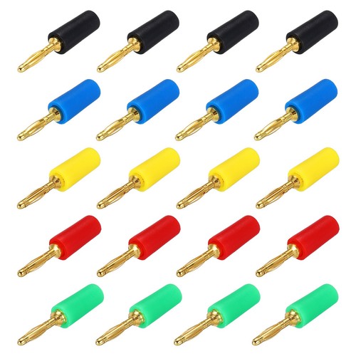 20 Pcs 2mm Banana Plugs, 10A 6mm OD 26.5mm Length, 5 Colors | eBay