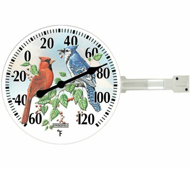 6" Diameter Outdoor Thermometer With Birds Inset Taylor Precision 90178 ...