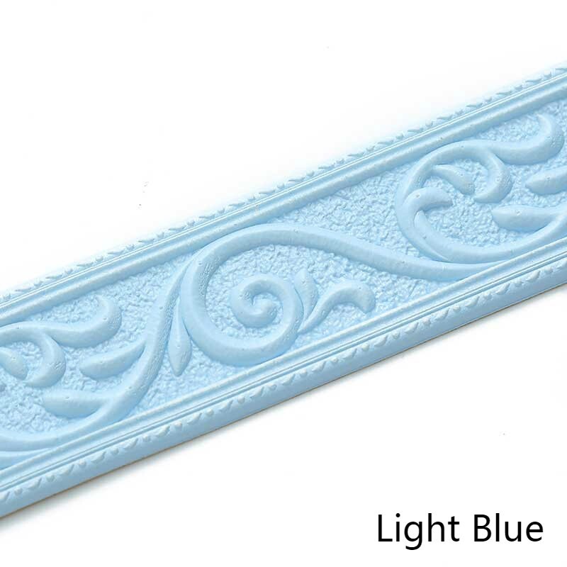 Self Adhesive Wall Skirting Border 3D Floral Wallpaper Ceiling Edge ...