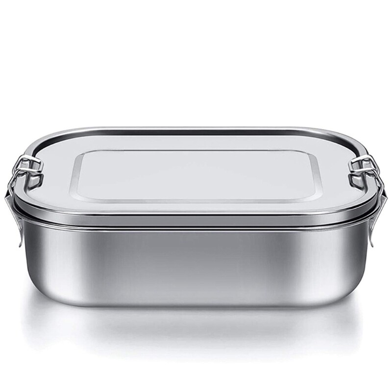 Stainless Steel Divided Dinner Plate Lunch Box With Lid Fast Tray ...