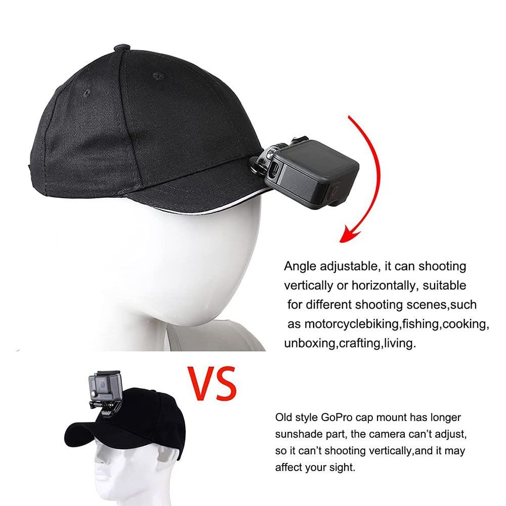 Mount Hat Mount For GoPro Hero 10/9/8/7/6/5 DJI OSMO Action Insta360 ...