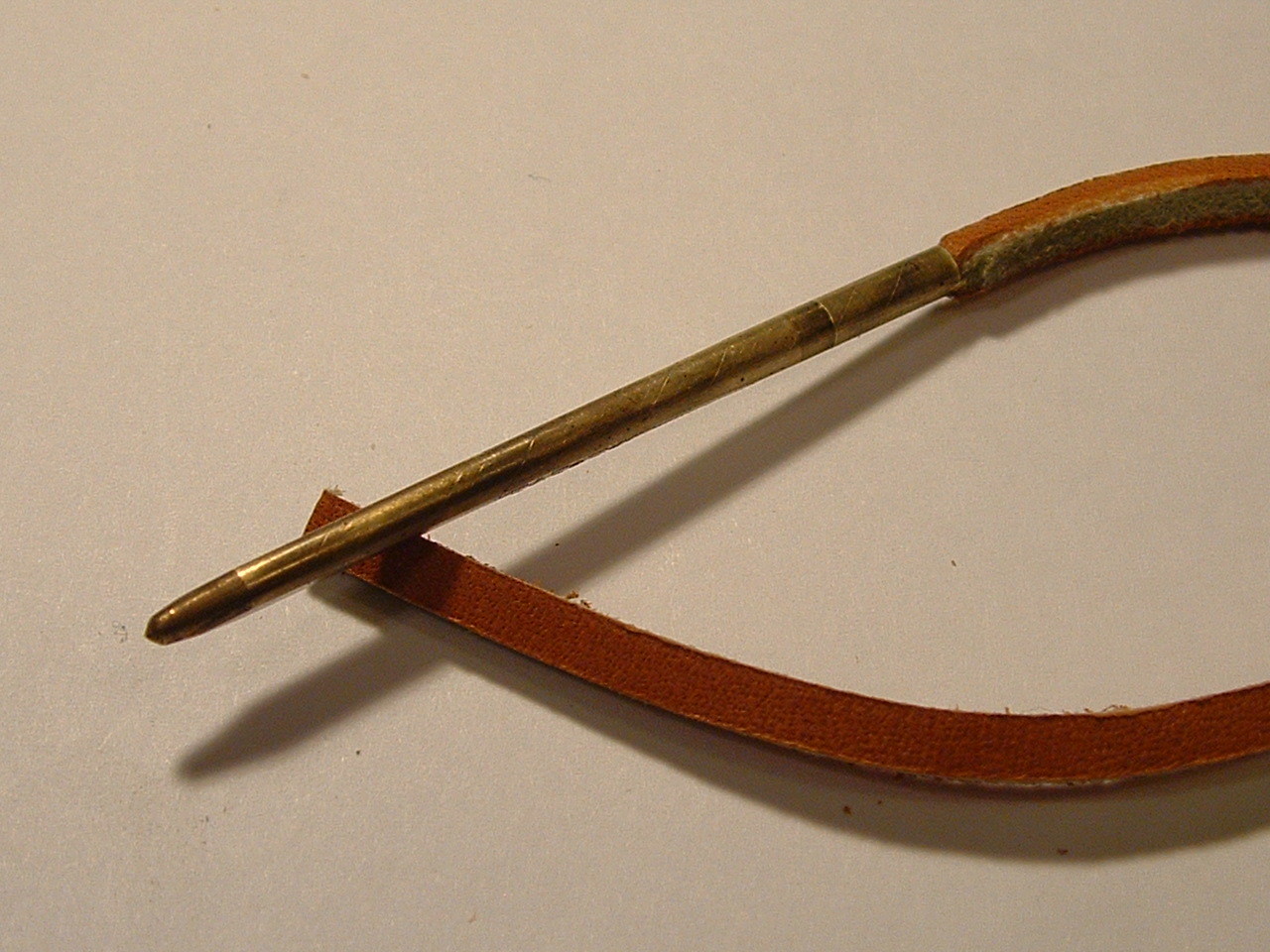 3 solid brass PERMA LOK LACING NEEDLE Leather braiding LEATHERCRAFT new ...