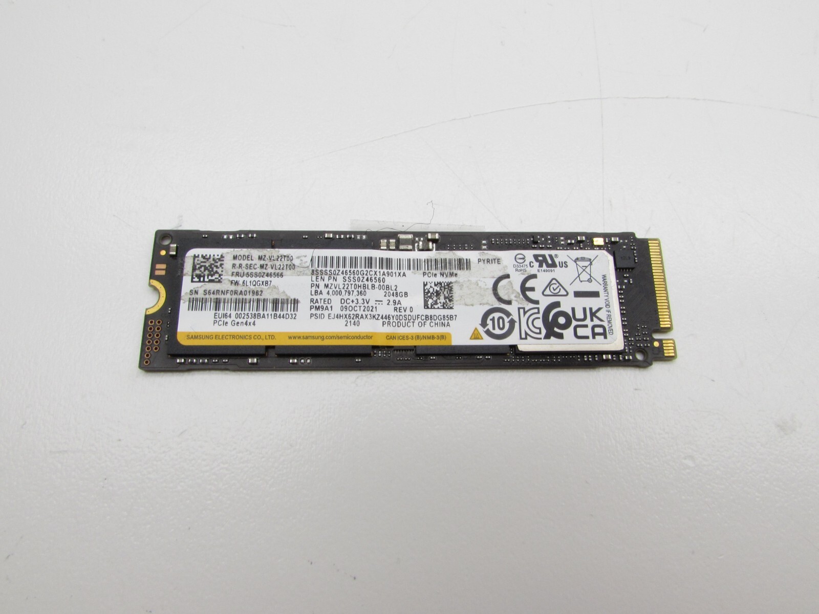 Samsung 2TB PCLe NVMe M.2 SSD Solid State Drive MZ-VL22T00 | eBay