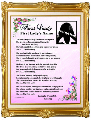 Pastor's Wife First Lady Personalized Photo Name Poem Gift Thanks ...
