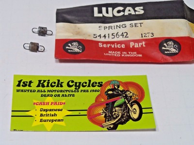 NOS TRIUMPH LUCAS AUTO ADVANCE SPRINGS (2) FOR POINTS IGNITION NORTON ...