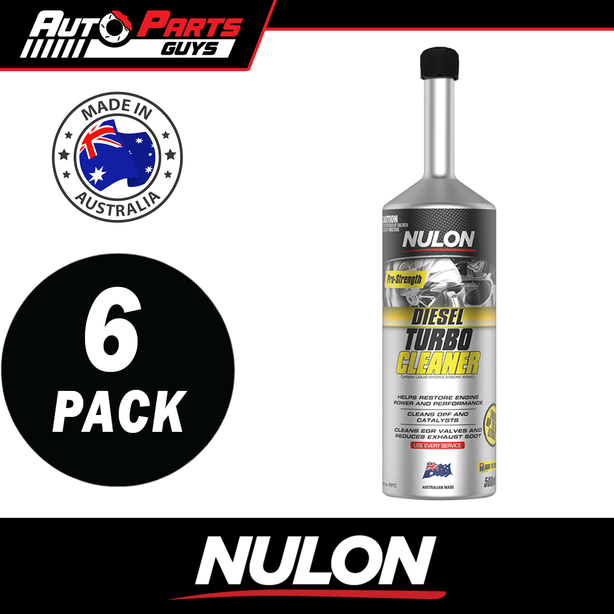 Nulon Pro-Strength Diesel Turbo Fuel System Cleaner 500ml 6 PACK BULK ...