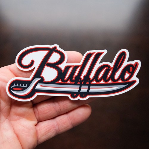 Buffalo Sabres Goathead Sword Die Cut Vinyl Stickers for Hydro Flask ...