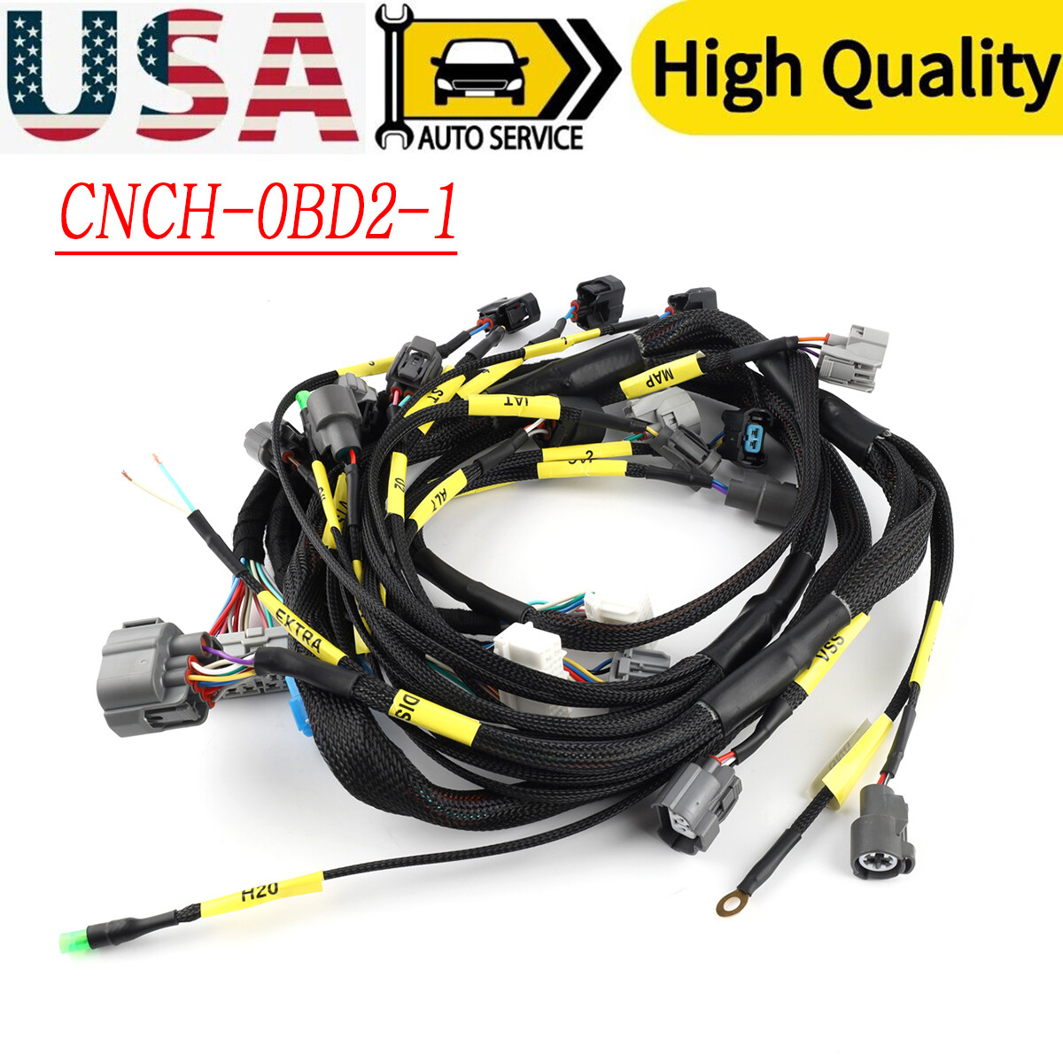 Tucked Engine Wiring Harness For Honda Civic Integra B16 B18 D16 OBD2 B ...