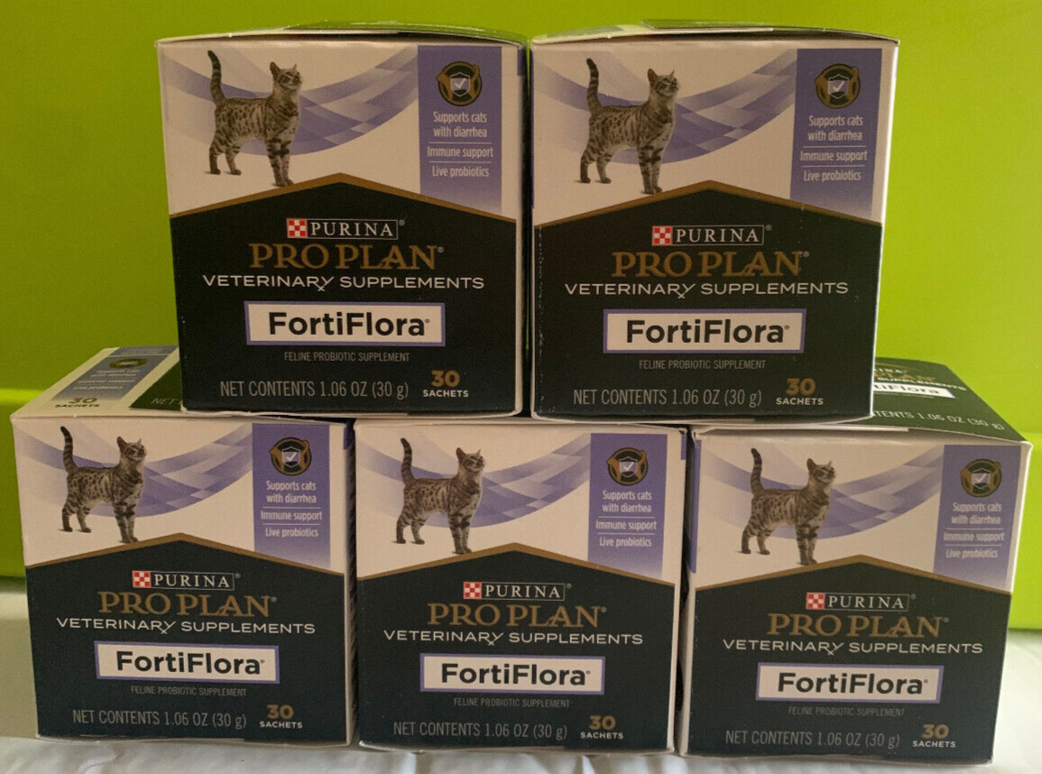 Purina FortiFlora Pro Plan Probiotic Supplement CAT 30 Sachets 2025 🐱 ...