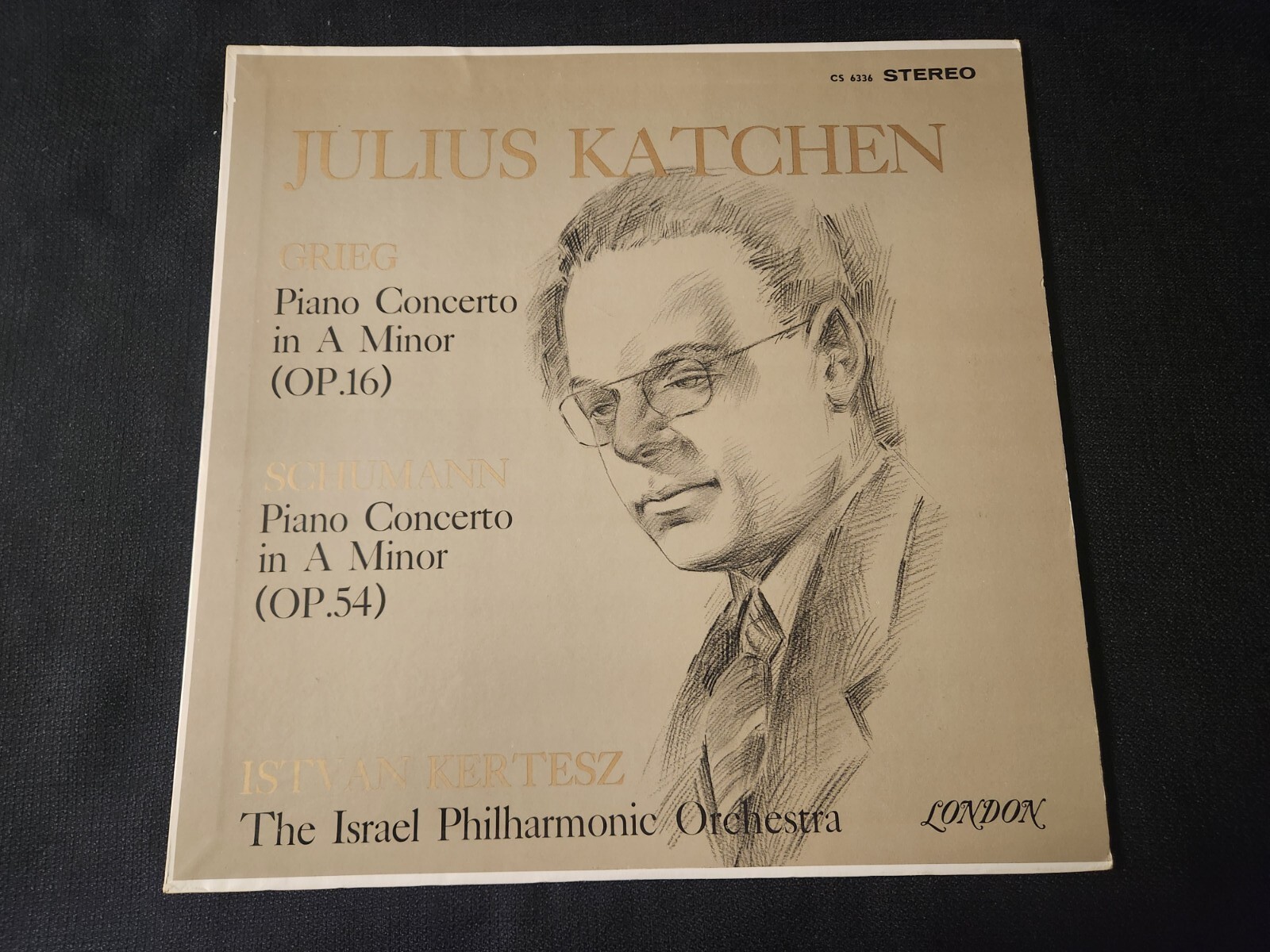 Julius Katchen Grieg Schumann Kertesz Vinyl LP 1962 Concerto London CS ...