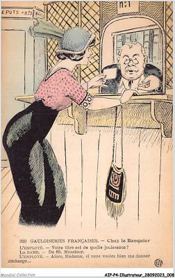 Aipp4-0339 - Illustrator - French Gallantries - At the Banker | eBay