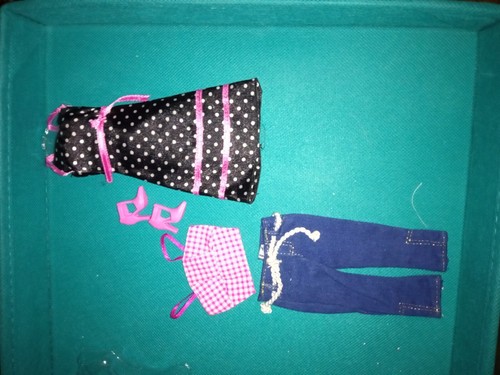 BARBIE BLACK AND WHITE POLKA DOT DRESS FROM P1708, PLUS PANT SET | eBay