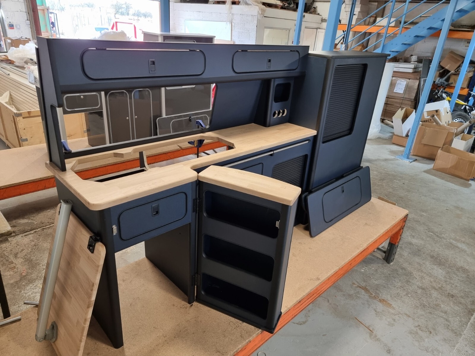 Vw T5/T6 Light Weight Ply Furniture Campervan units Middle Draw Fridge ...