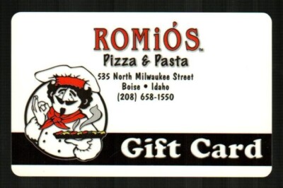 ROMIO'S Pizza & Pasta, Collectible Gift Card ( $0 ) | eBay