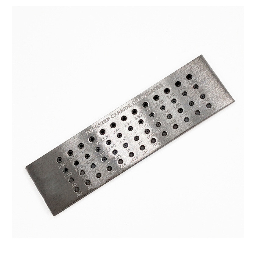 0.26-4.1mm Jewelry Wire Drawplate 52 Holes Tungsten Carbide Round Draw ...