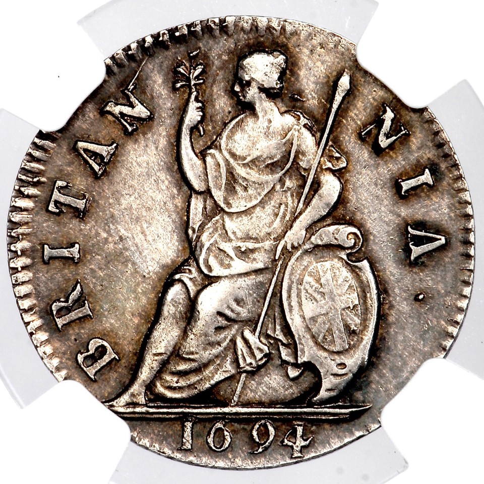 Top Pop 1694 William and Mary Great Britain Pattern Proof Farthing NGC ...