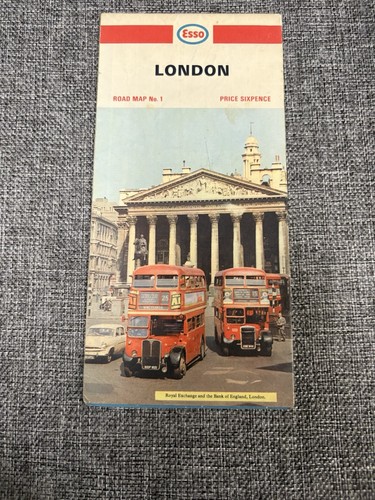 1966 Esso Road Map London Road Map And Subway Map | eBay