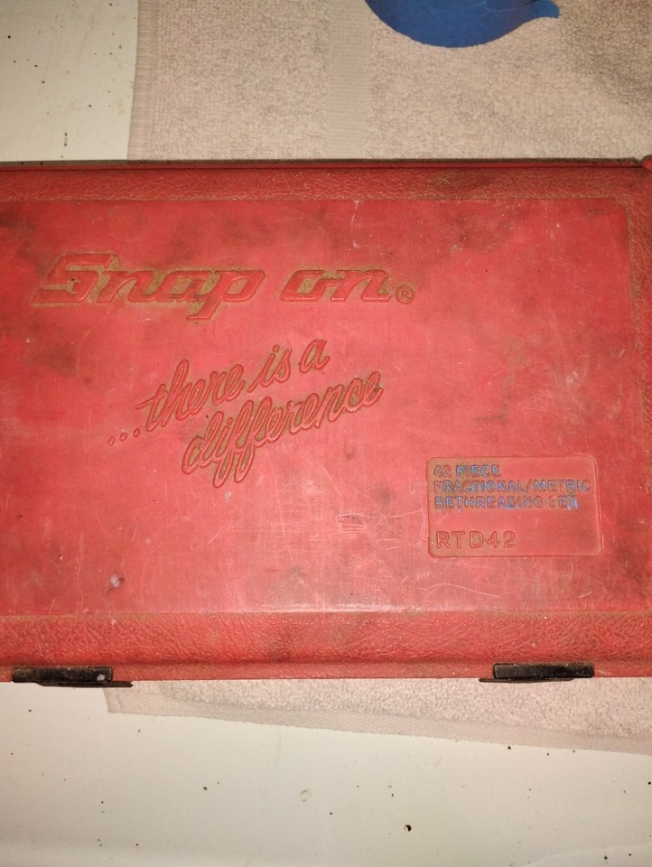 Snap On Tools RTD42 Tap & Die Rethreading Set in Case Threading Tool ...