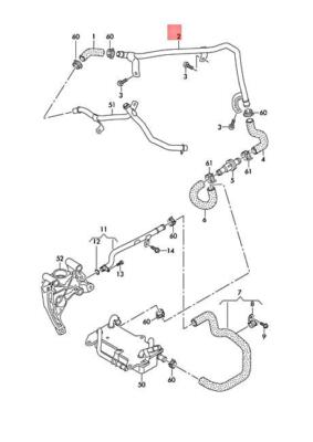 Genuine AUDI A4 Avant S4 quattro A5 S5 Cabriolet Coolant Pipe Right ...