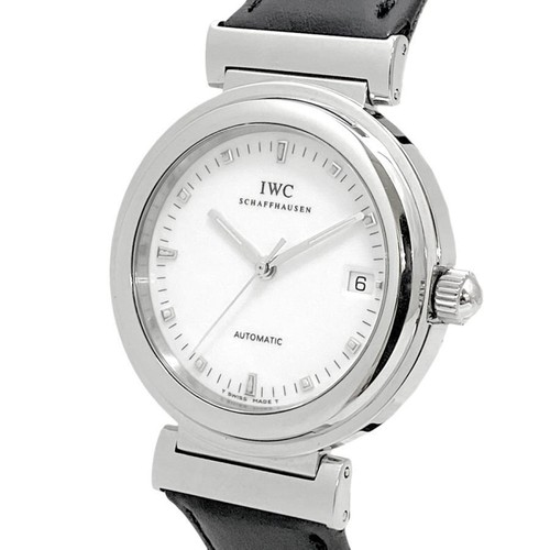 IWC Da Vinci SL Date IW352807 Automatic White Dial Leather Strap Men's Watch | eBay
