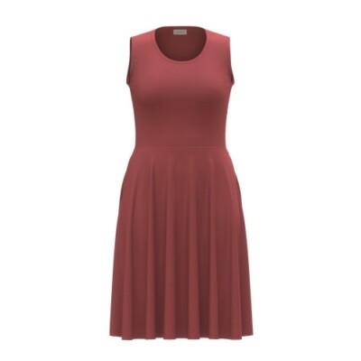 XL LuLaRoe Nicki Sleeveless Pocket Dress Solid Mineral Red | eBay