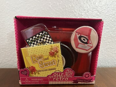 OUR GENERATION RETRO Vintage Vinyl Record Player NEW Accessories 18 ...