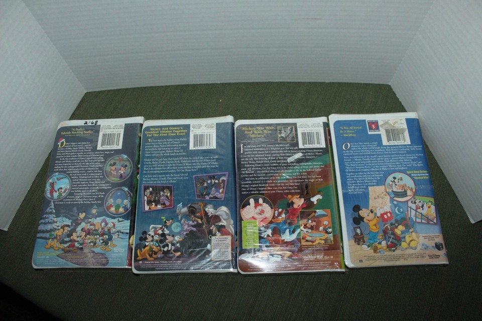 Disney Mickey Mouse Vintage VHS Lot 4 Cartoon Classics full length ...
