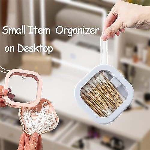 2 Pcs Hair Tie Organizer, Portable Hair Accessory Storage Containers ...