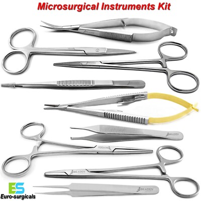 Micro Surgery Instruments Kit Surgical Castroviejo Dental Needle Holder Scissors | eBay