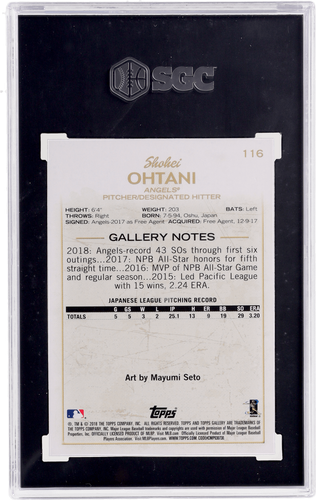2018 Topps Gallery - Shohei Ohtani #116 Artist Proof (RC) for sale ...