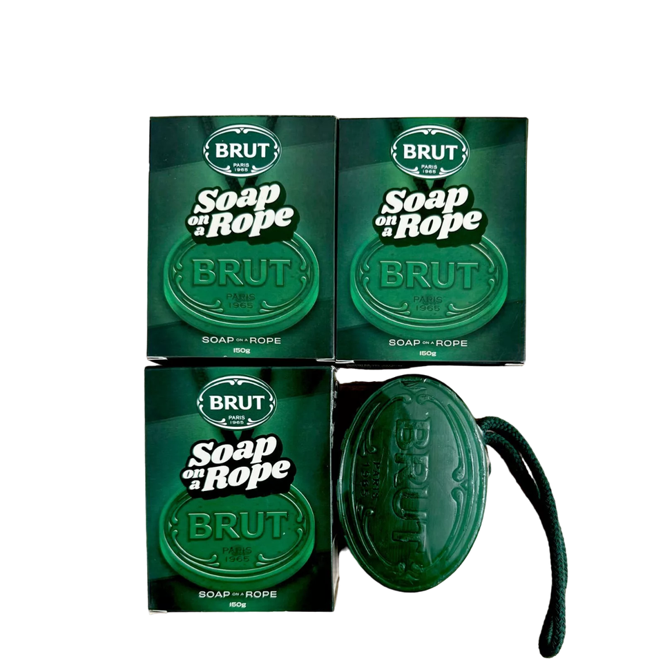3 , 6 , 9 Brut Soap on a Rope 150g Original Authentic Fragrance Soap ...