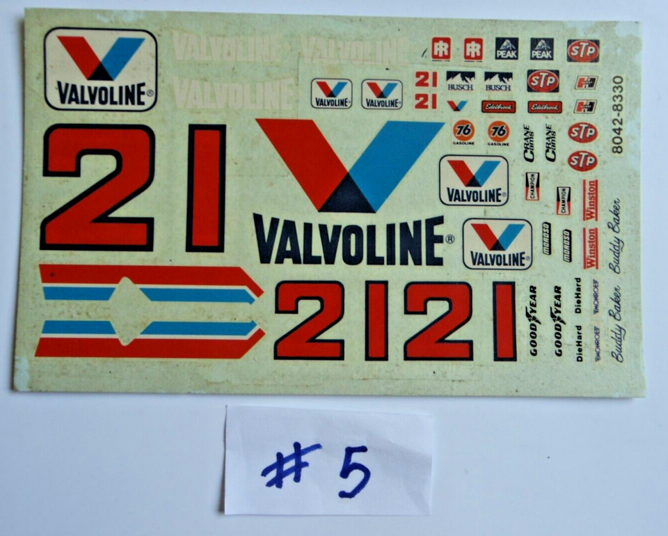 Vintage 1:24/25 Scale Auto Racing Hot Rod Model Kit Decal Sheet *Pick ...