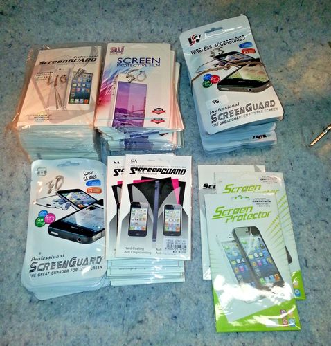 200+ lot of thin film plastic screen protectors for touch screen phones ...