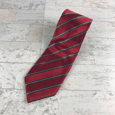 Donald J. Trump Signature Collection Mens Necktie Red Stripe Hand Made ...
