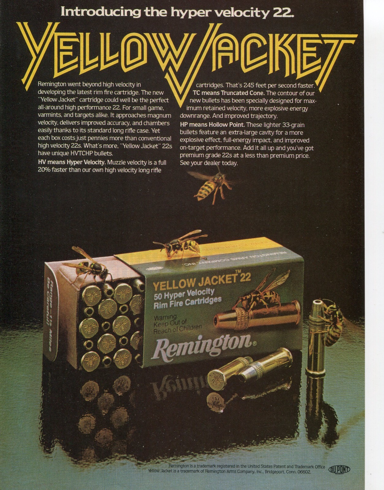 1979 Print Ad of Remington Yellow Jacket 22 Rim Fire Cartridge | eBay