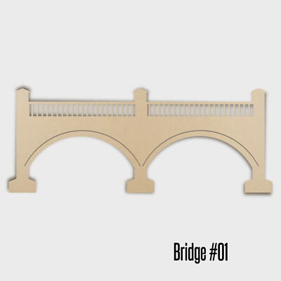 Wooden Bridge Shape 100-600mm 3mm MDF - Craft Unpainted - Laser Cut ...